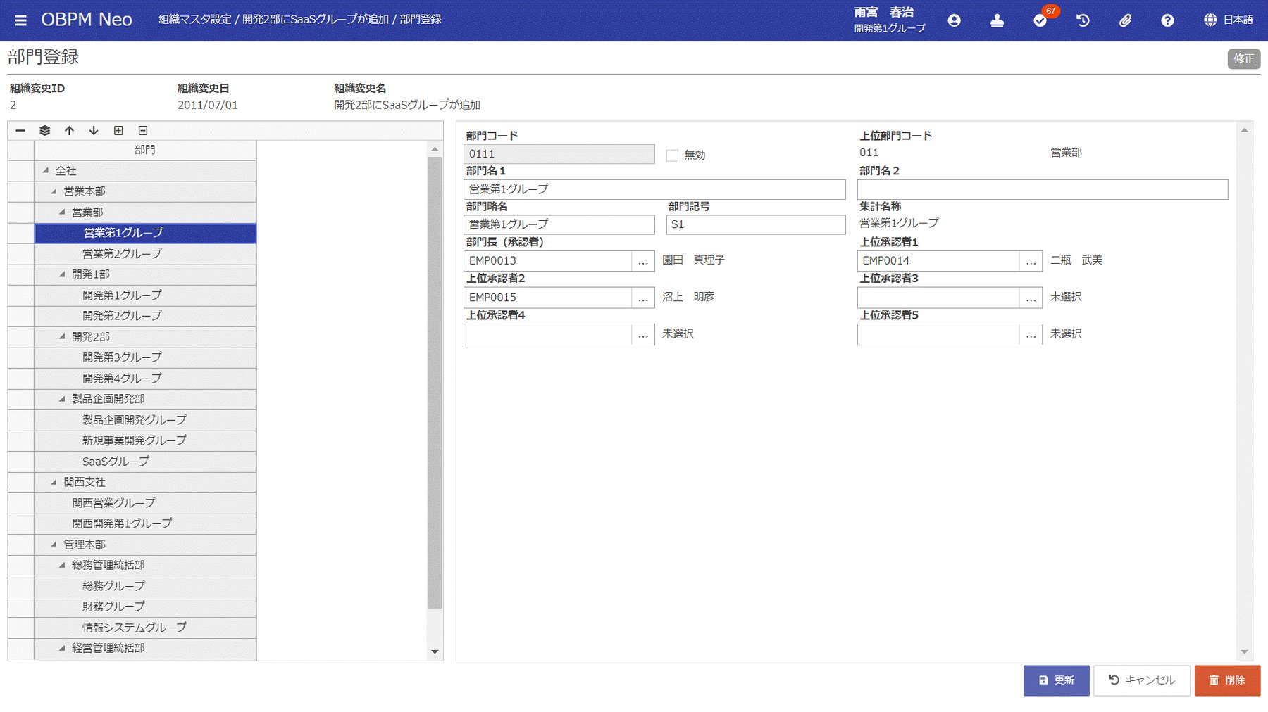 要員管理 | PMBOK準拠機能 | プロジェクト管理ツール OBPM Neo