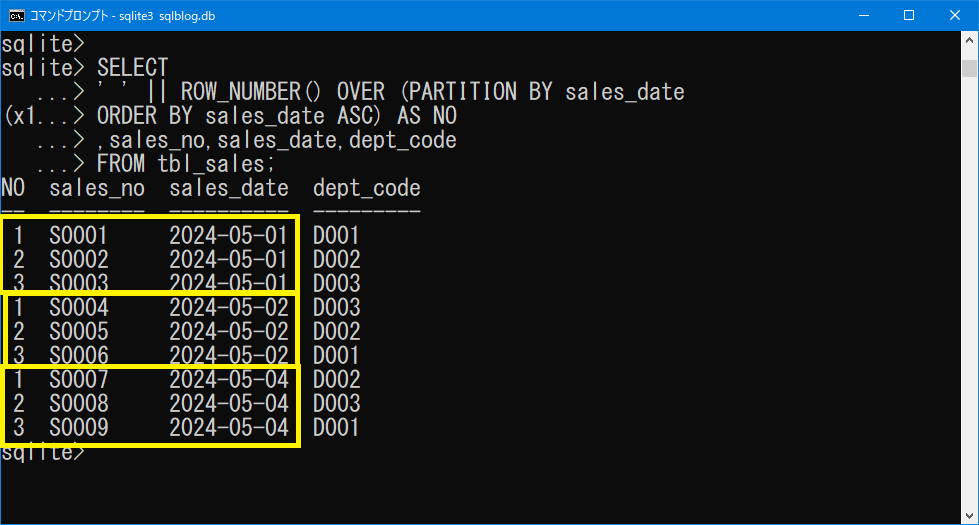 SQLのウィンドウ関数（ROW_NUMBER、RANK、DENSE_RANK）を使ってみよう！